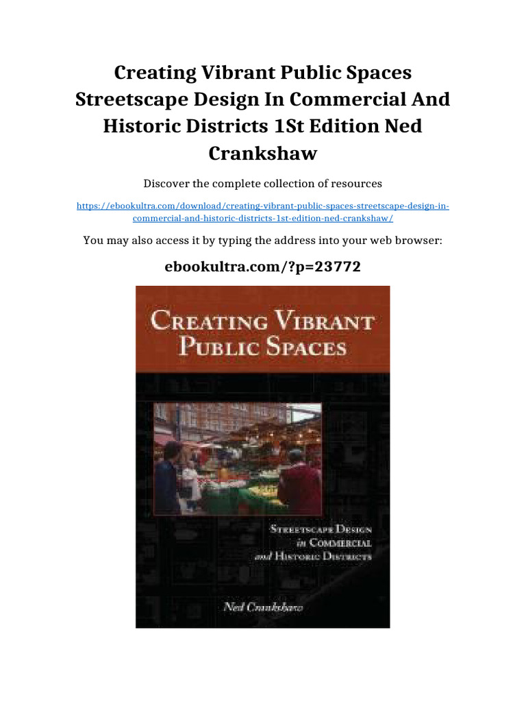 Creating Vibrant Public Spaces Streetscape Design in Commercial and ...