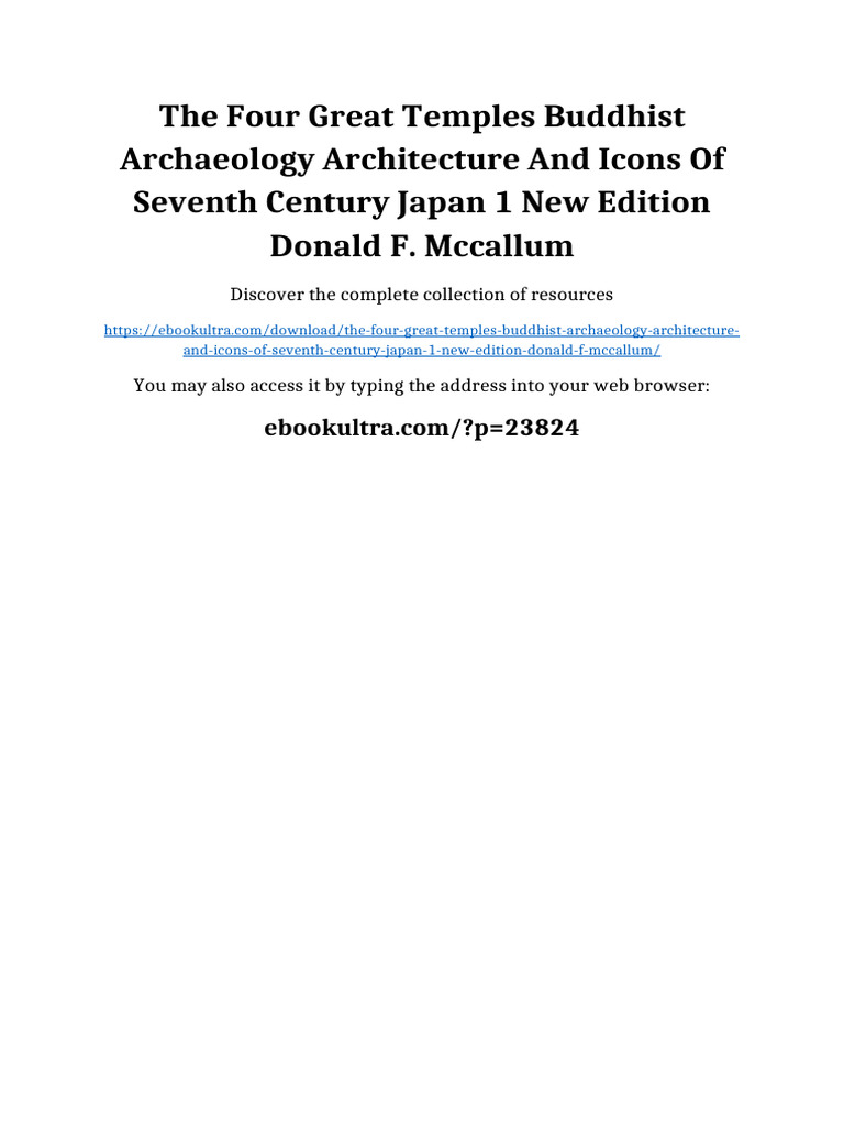 The Four Great Temples Buddhist Archaeology Architecture and Icons of ...