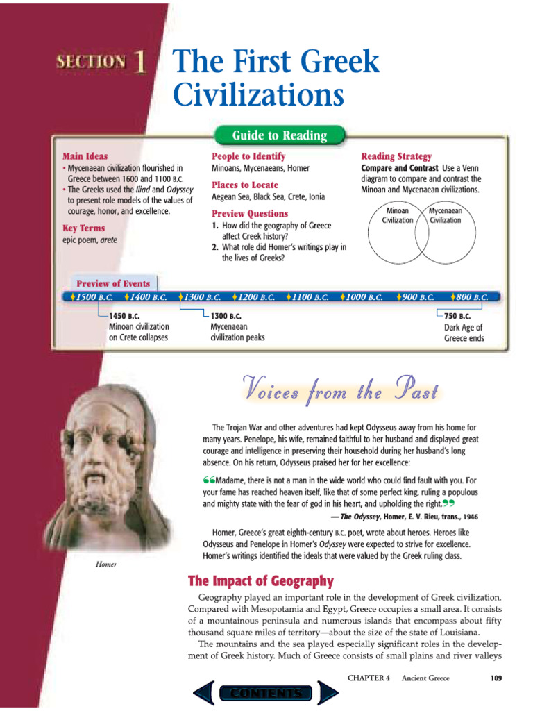 3.1 The First Greek Civilizations | PDF