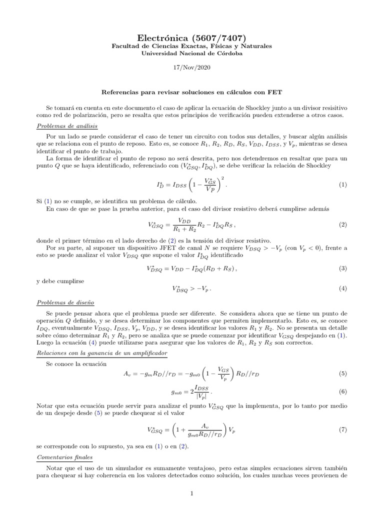 ELEC-5607 7407-Referencia Revisiones Con FET | PDF | Electrónica