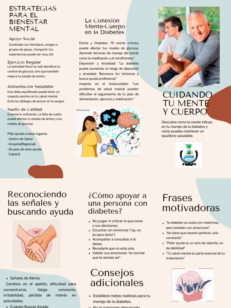 Feria de Salud Triptico | PDF | Diabetes | Salud mental