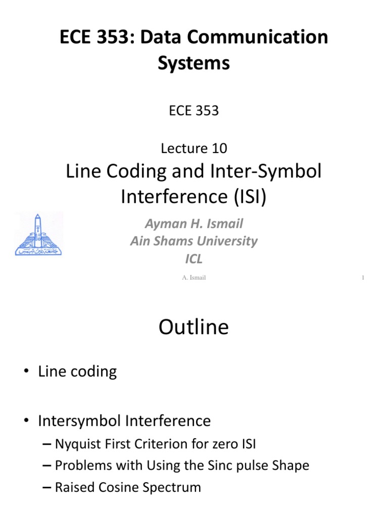9 Line Coding and ISI | Download Free PDF | Bandwidth (Signal ...
