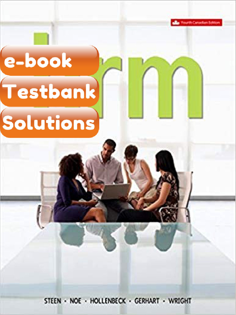 Human Resource Management Fourth Canadian Edition Testbank & eBook ...