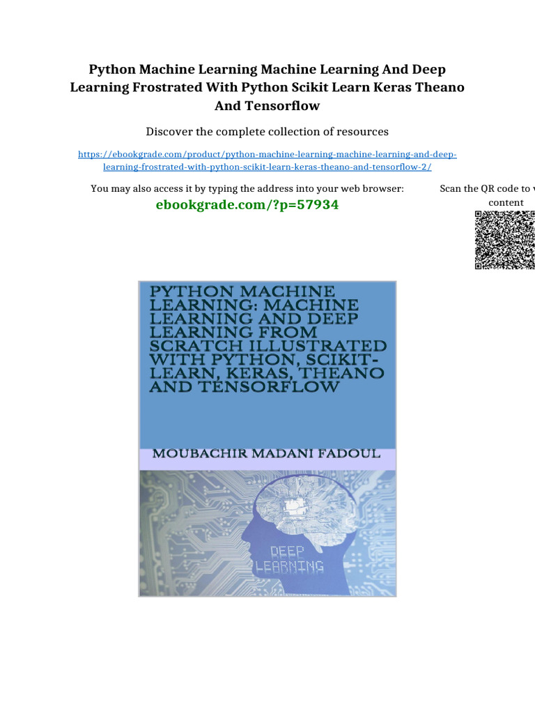PYTHON MACHINE LEARNING MACHINE LEARNING AND DEEP LEARNING FROSTRATED ...
