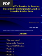 IGC Test: ASTM A262 Practice E Overview | PDF | Materials | Metals