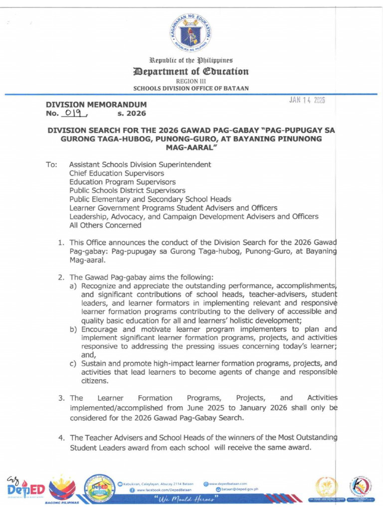 Gawad Requirements | PDF