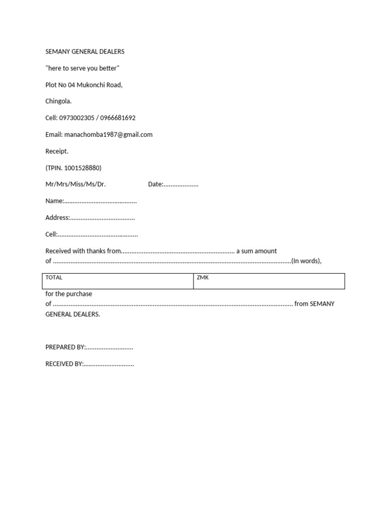 SEMANY Delivery Note | PDF