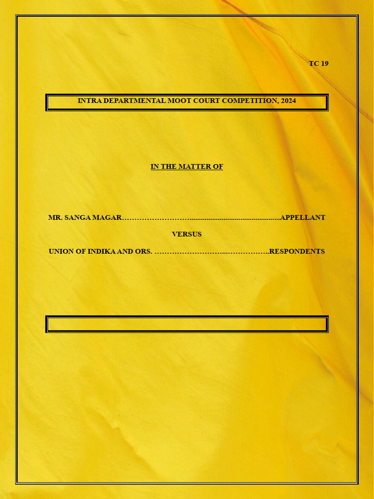 Sample Moot Compendium | PDF | Justice | Crime & Violence