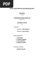 TV News Script Sample for Students | PDF | Television | Public Opinion
