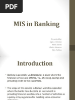 MIS in Banking | PDF | Management Information System | Banks