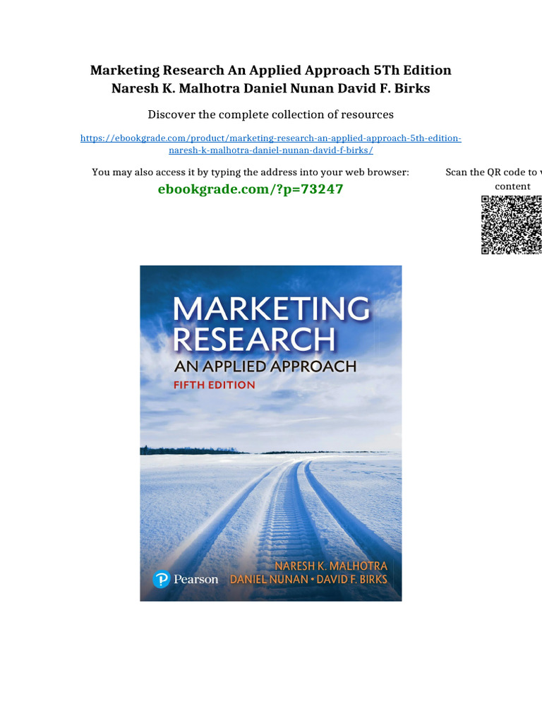 Marketing Research An Applied Approach 5th Edition Naresh K. Malhotra ...