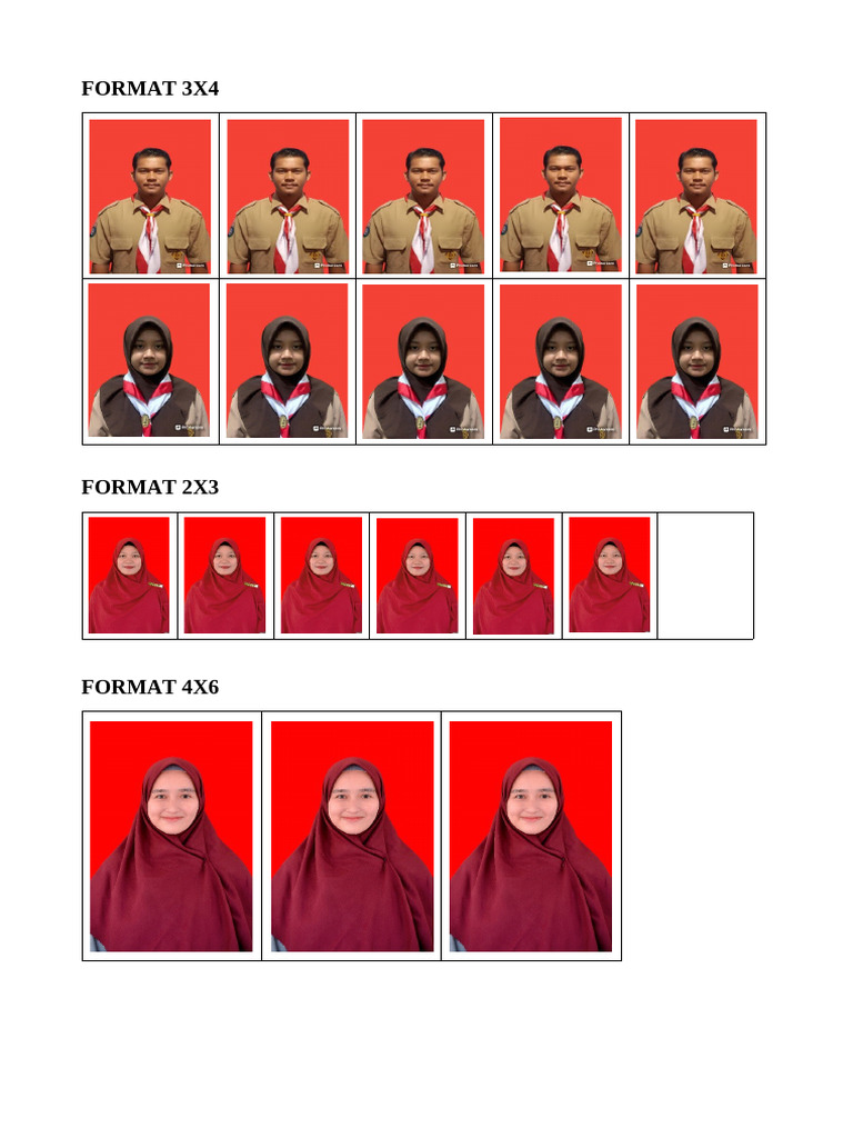 FORMAT Foto Ukuran 3x4 | PDF