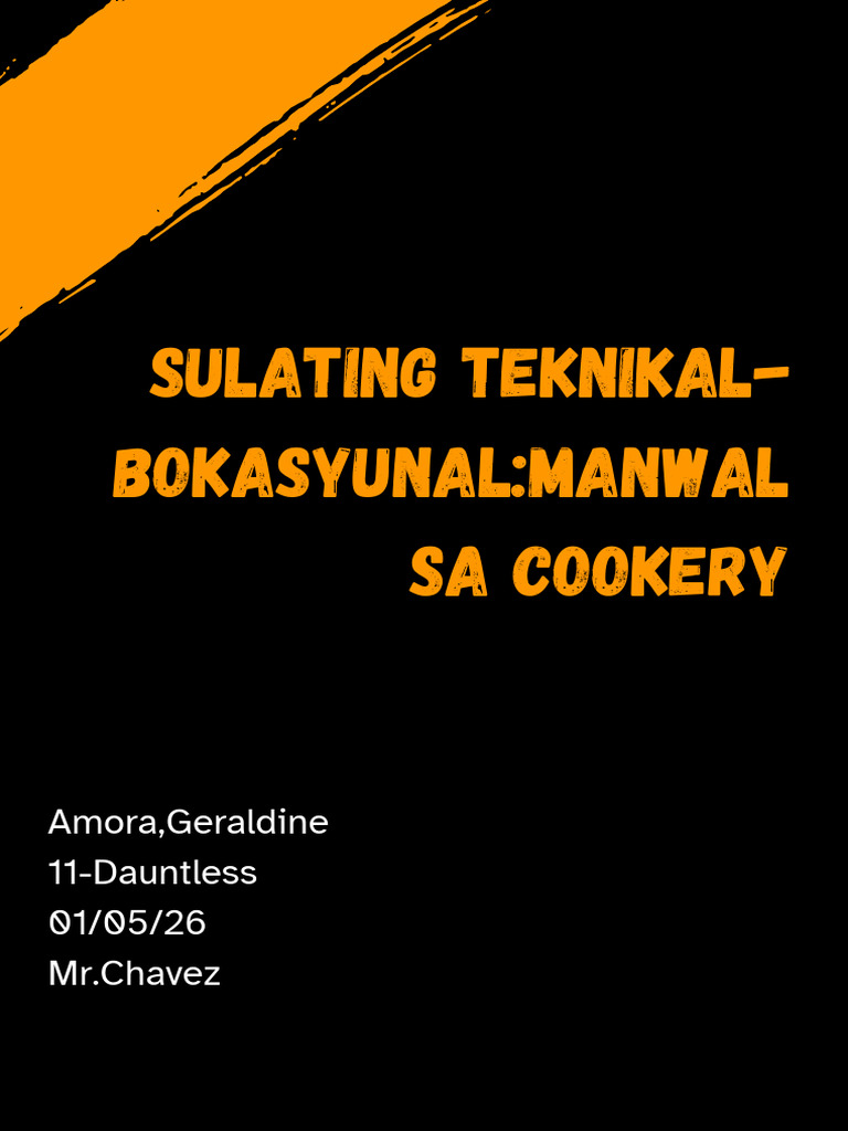 Manwal Sa Sinigang Na Manok - 20260106 - 194838 - 0000 | PDF