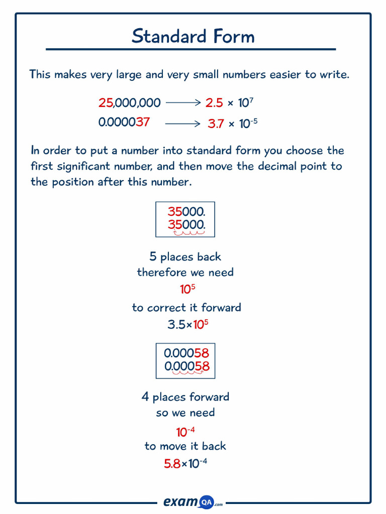 Standard Form Notes | PDF