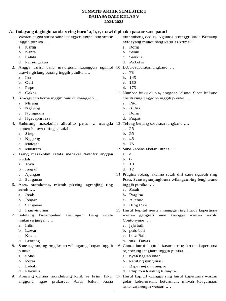 Bahasa Bali | PDF