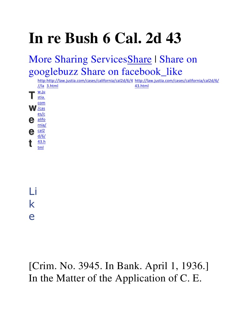 In Re Bush 6 Cal. 2d 43 | PDF | Common Carrier | Taxes