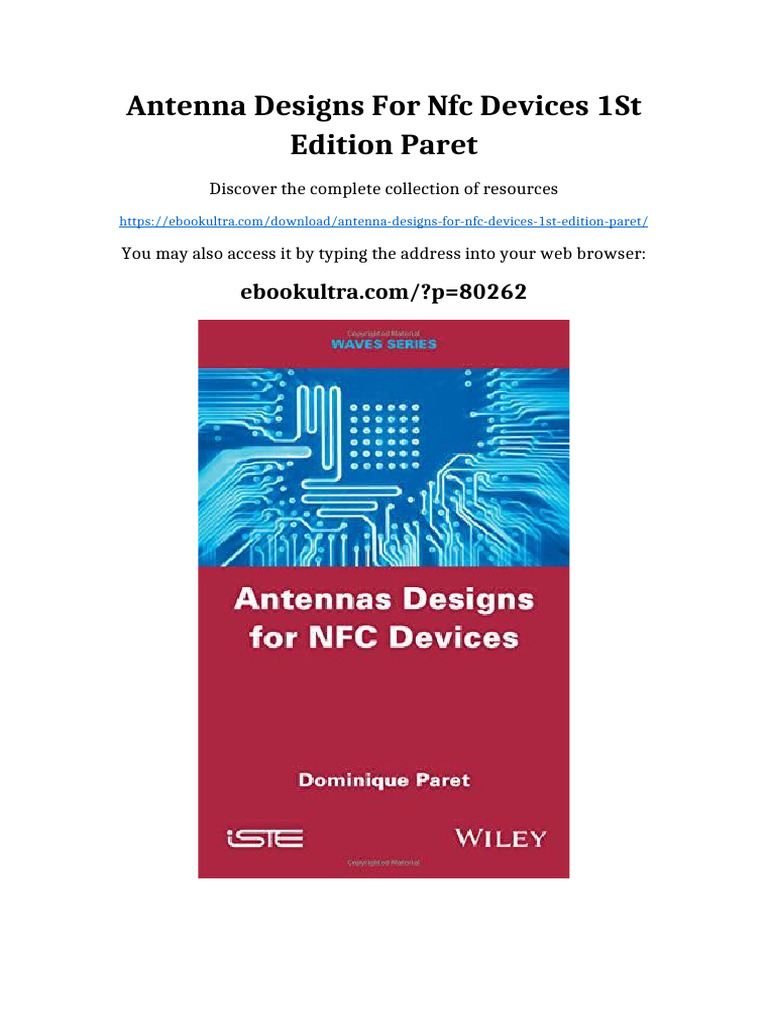 Antenna designs for NFC devices 1st Edition Paret available full ...
