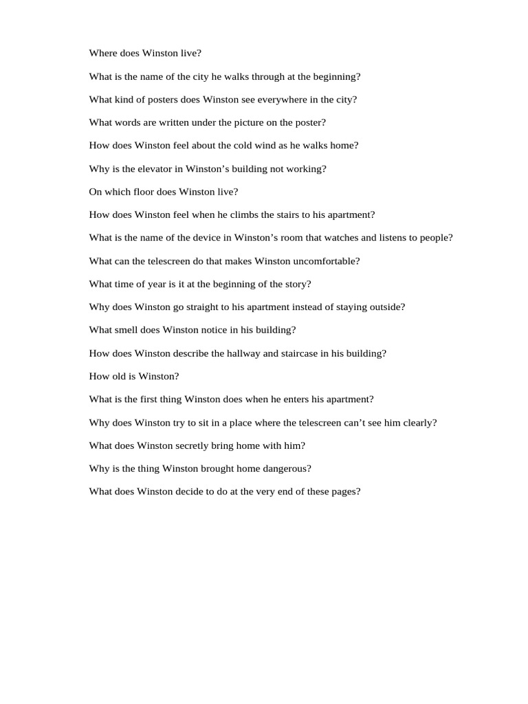 1984 Questions p9 | PDF