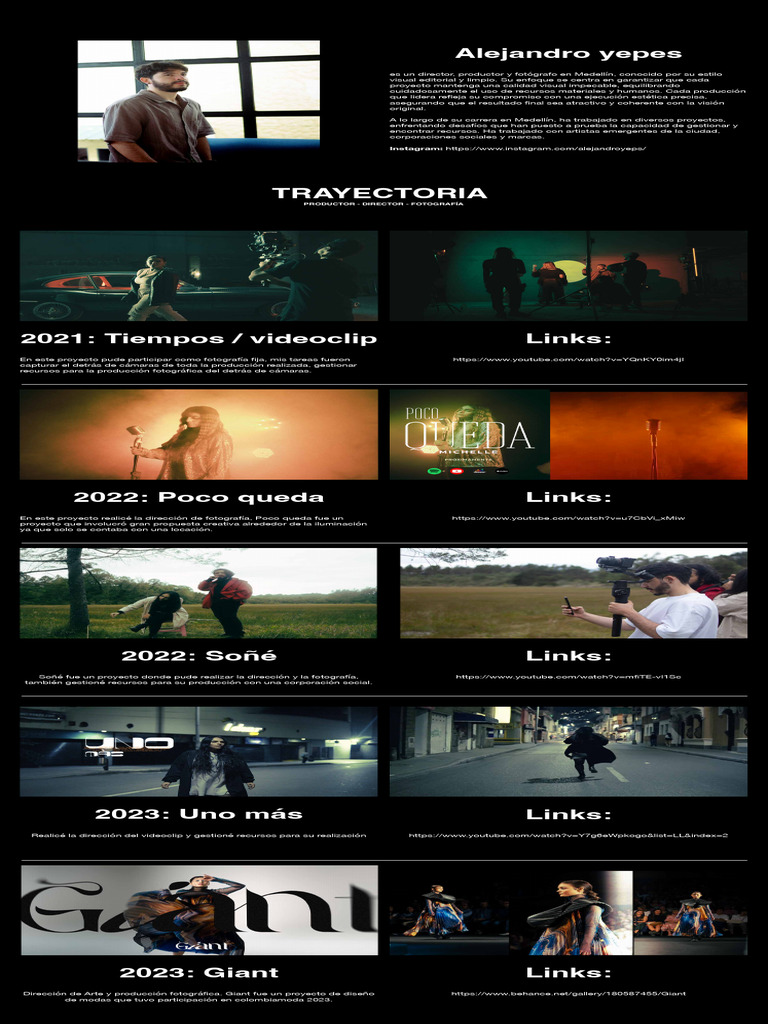 Trayectoria Alejandro Yepes | PDF
