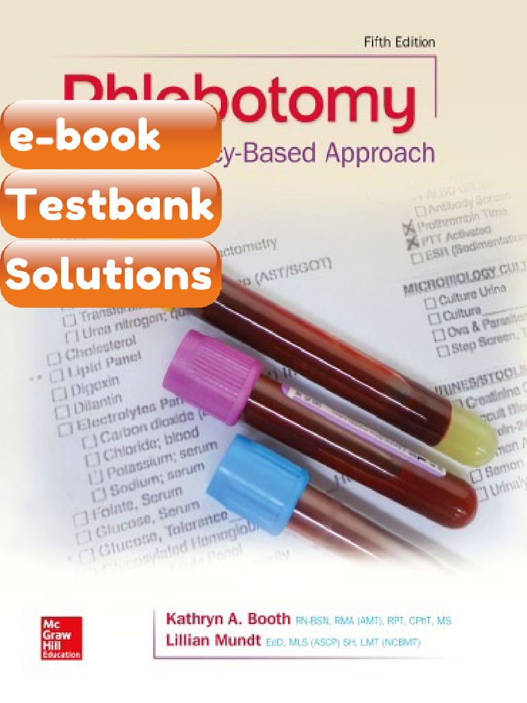 Phlebotomy a CompetencyBased Approach 5th Edition Kathryn a Booth ...