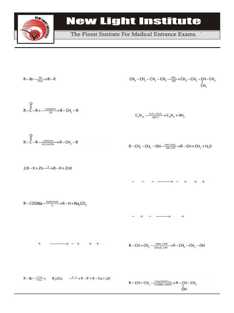 Name Reaction in Organic Chemistry | PDF | Aldehyde | Chemical Reactions