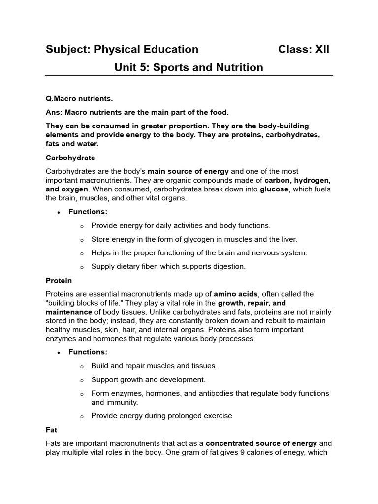 Scribd Unit 5 | PDF | Nutrients | Food Energy