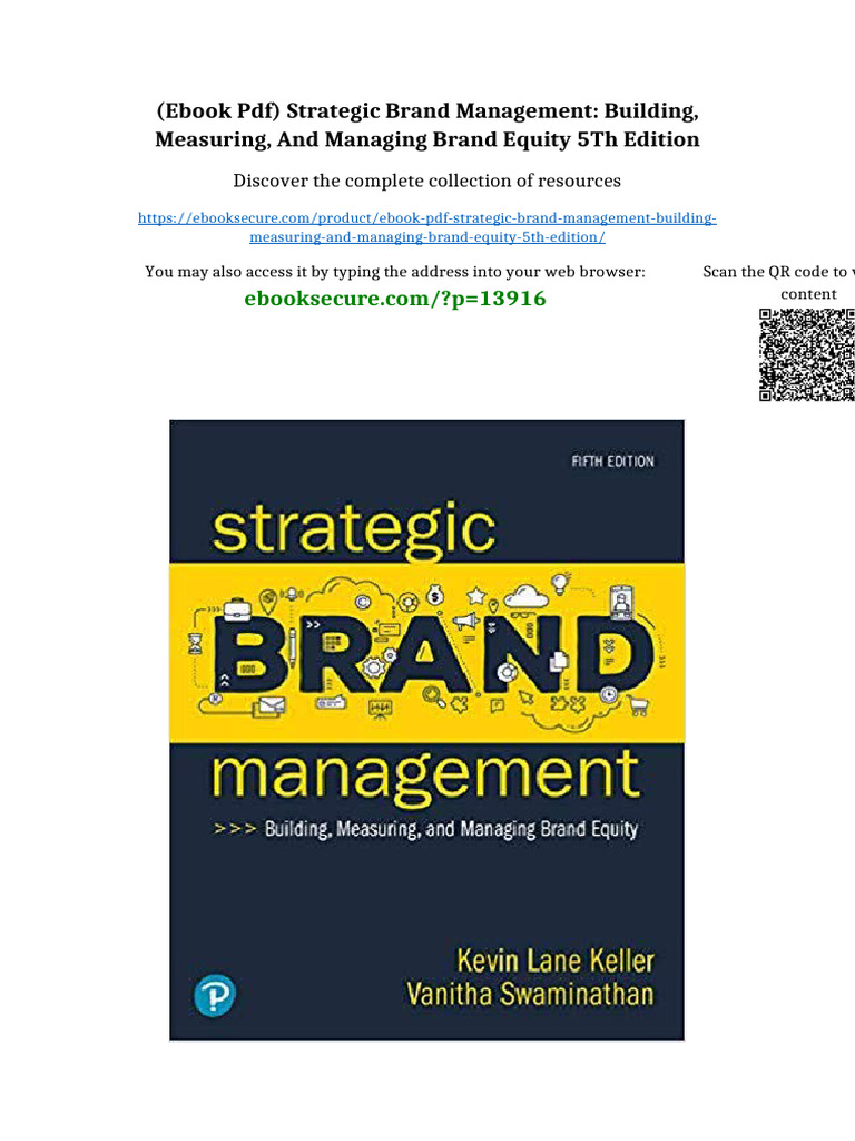 (Ebook PDF) Strategic Brand Management: Building, Measuring, and ...