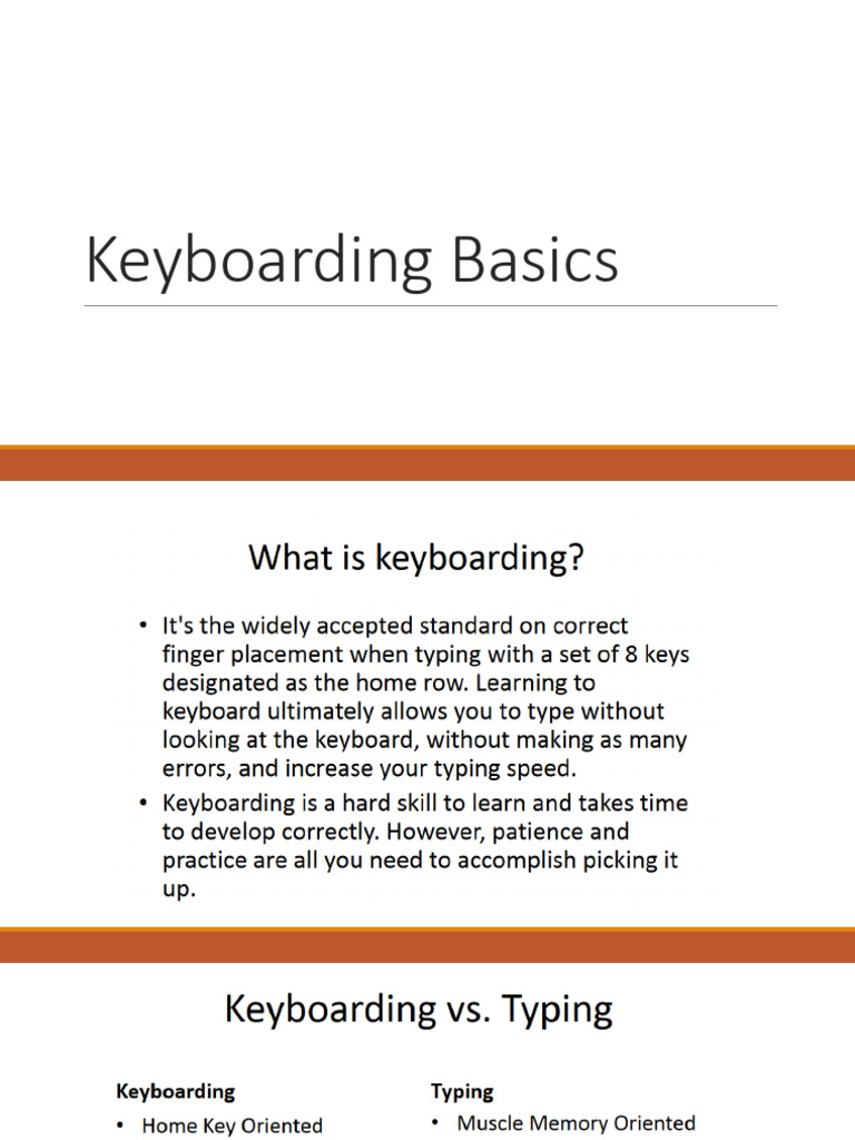 Keyboarding Basics | PDF