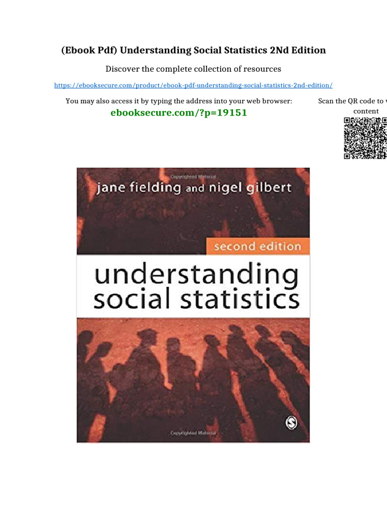 (Ebook PDF) Understanding Social Statistics 2nd Edition Download Full ...