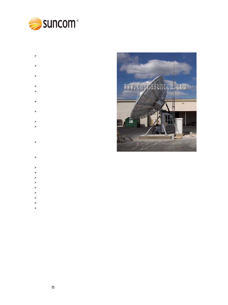 Suncom4.5m Antenna | PDF | Antenna (Radio) | Electromagnetic Spectrum