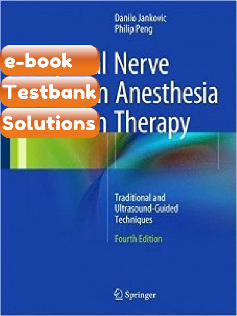 Regional Nerve Blocks in Anesthesia and Pain Therapy Traditional and ...