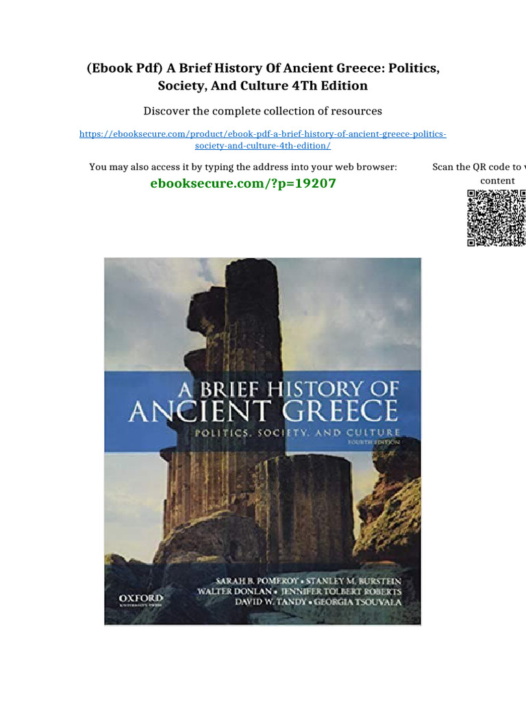 (Ebook PDF) A Brief History of Ancient Greece: Politics, Society, and ...