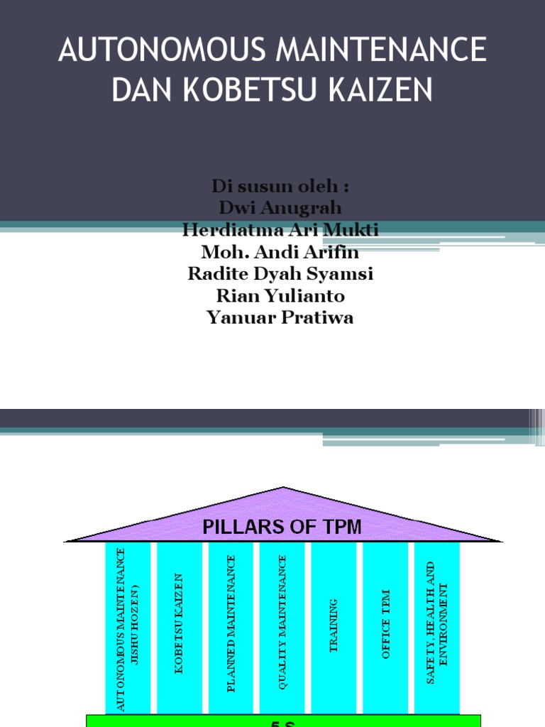 Autonomous Maintenance Dan Kobetsu Kaizen | PDF | Komputer | Teknologi & Rekayasa