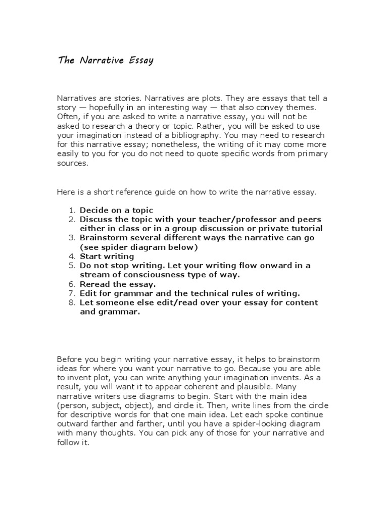 Guide to Writing Narrative and Descriptive Essays | PDF | Career ...