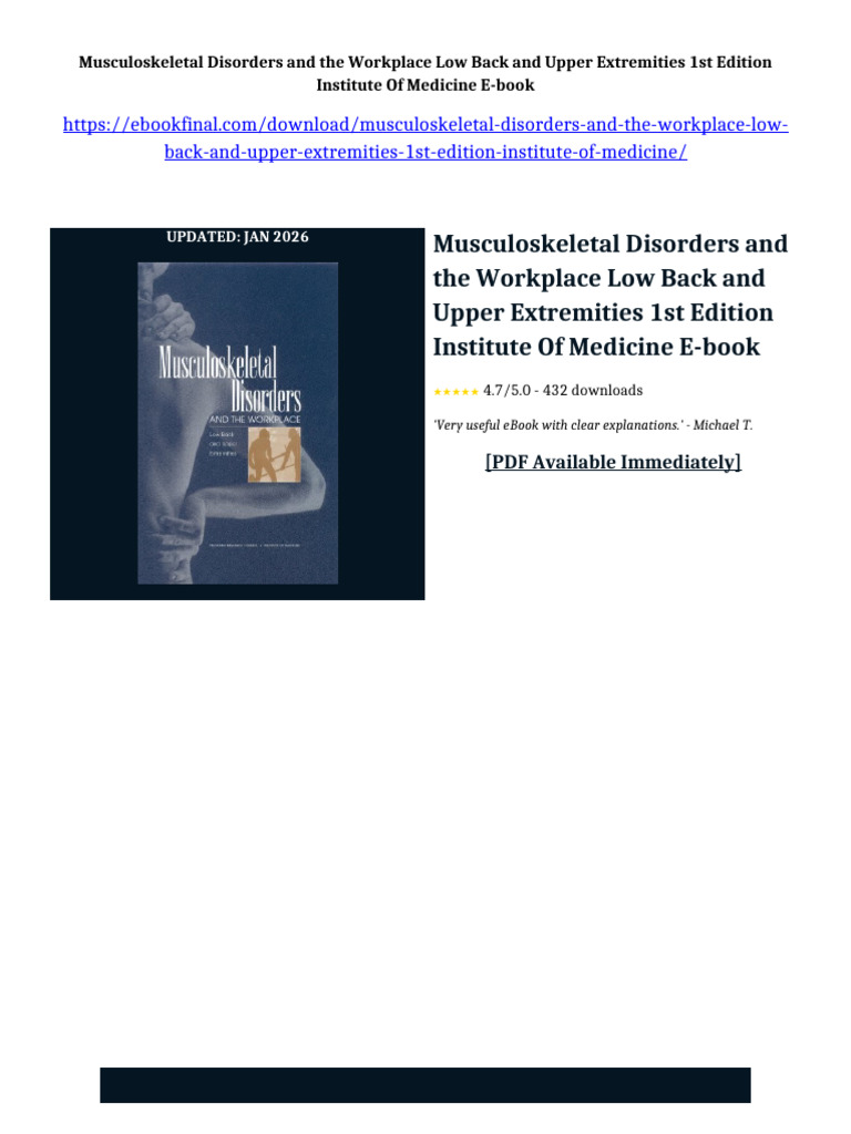 Musculoskeletal Disorders and the Workplace Low Back and Upper ...