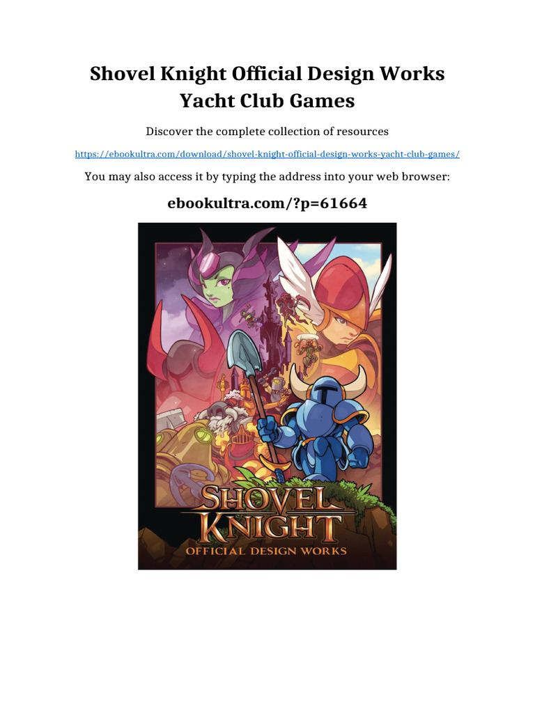 Shovel Knight Official Design Works Yacht Club Games Kindle & PDF ...