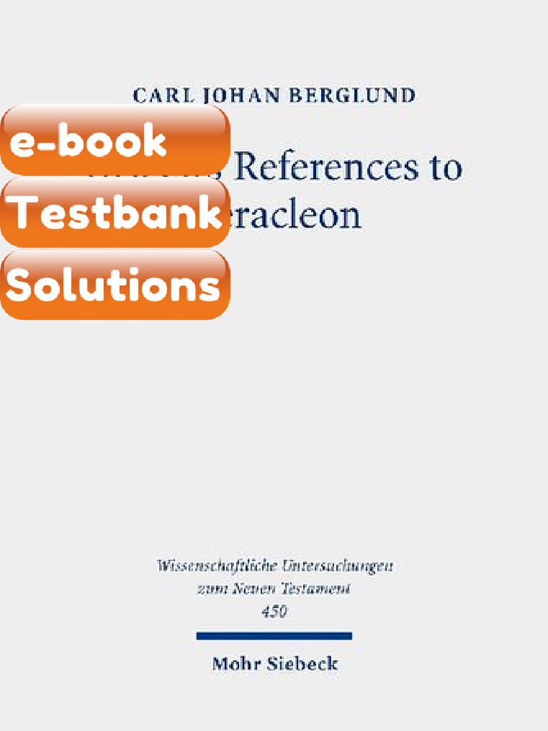 Origens References to Heracleon a QuotationAnalytical Study of the ...