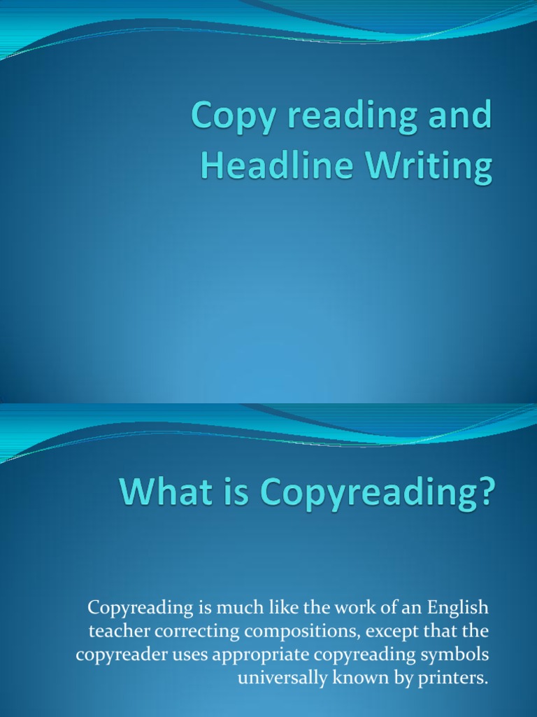 Copy Reading and Headline Writing | PDF | Paragraph | Typefaces