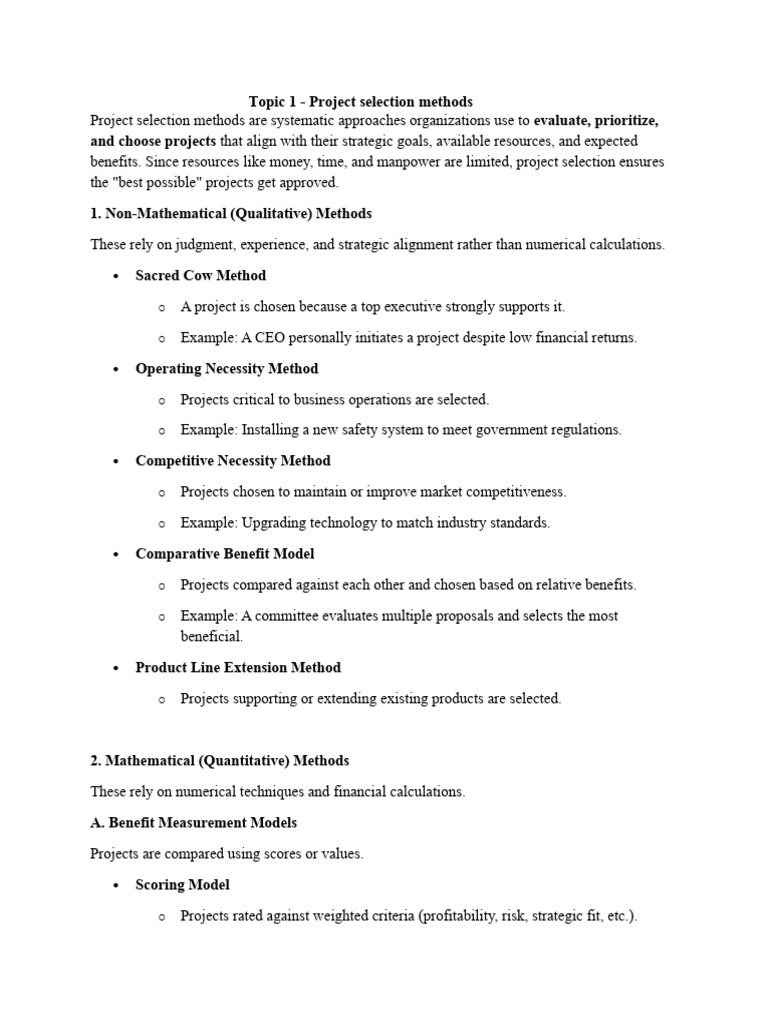 Unit 2 Project Management | PDF | Net Present Value | Investing