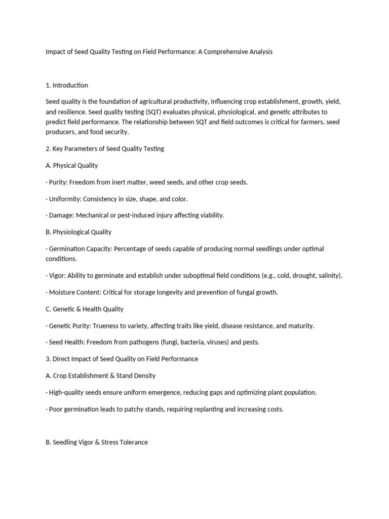 Impact of Seed-WPS Office | PDF | Seed | Agriculture