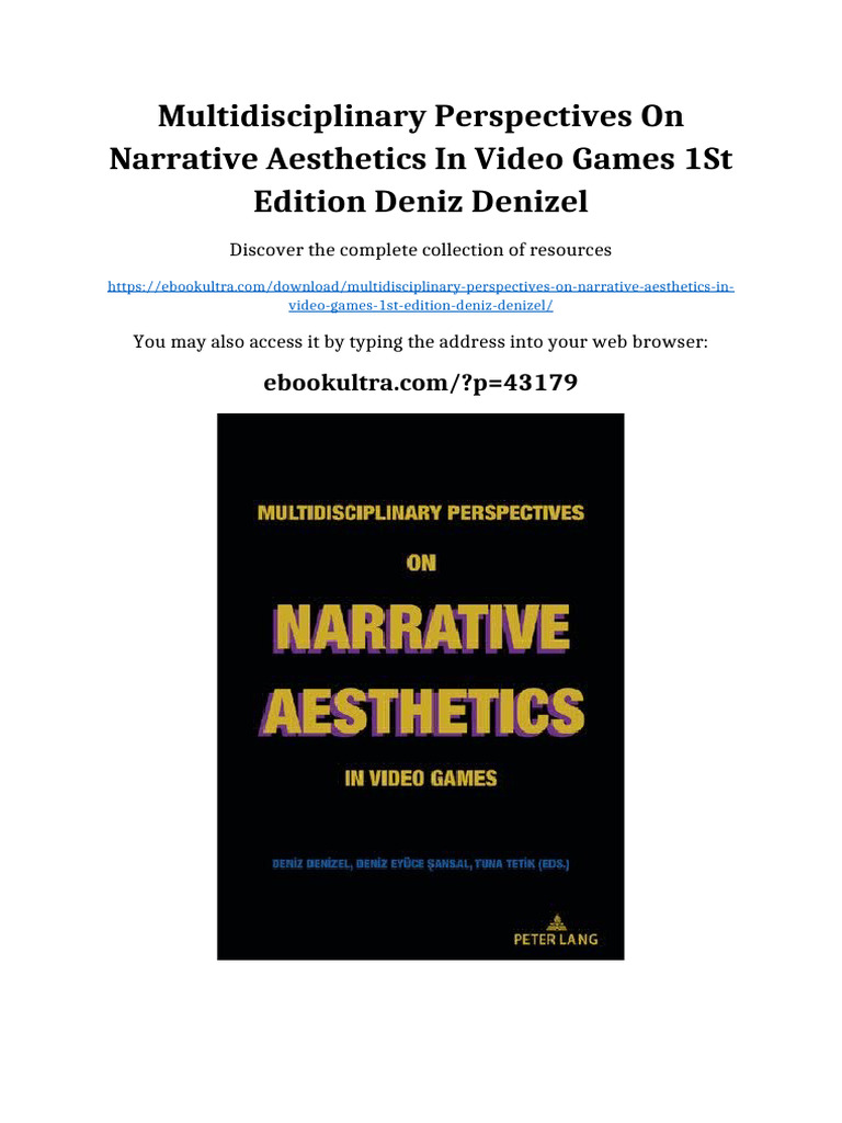Multidisciplinary Perspectives on Narrative Aesthetics in Video Games ...