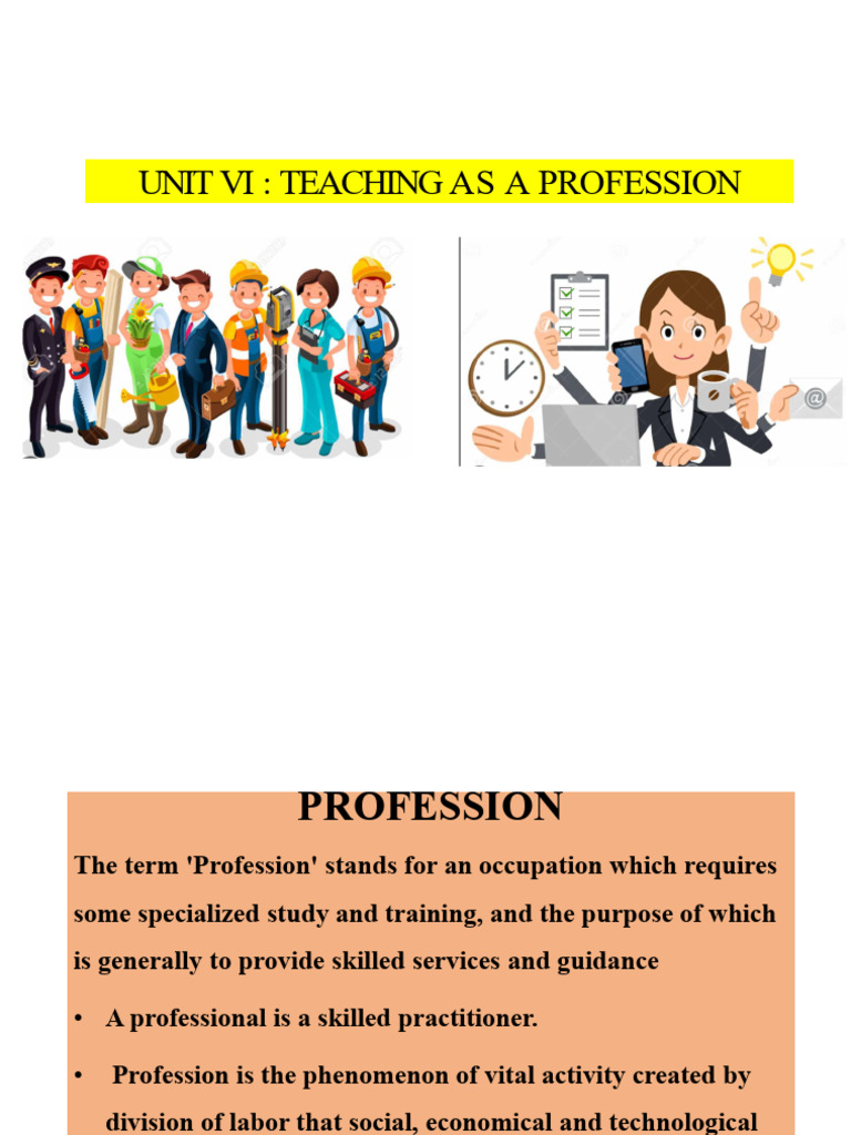Unit 6 Teaching As Profession | PDF | Teachers | Mentorship
