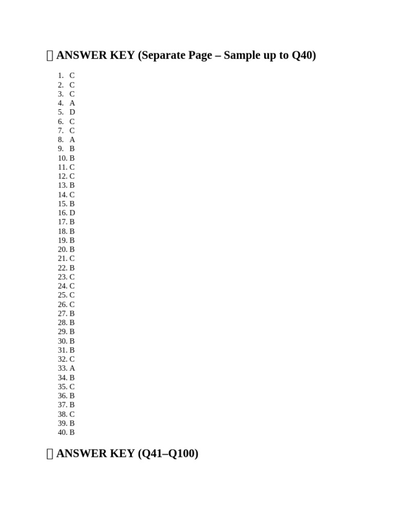? Answer Key | PDF