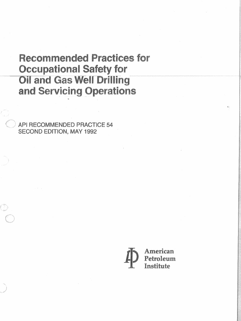 Api RP54 1992 | PDF