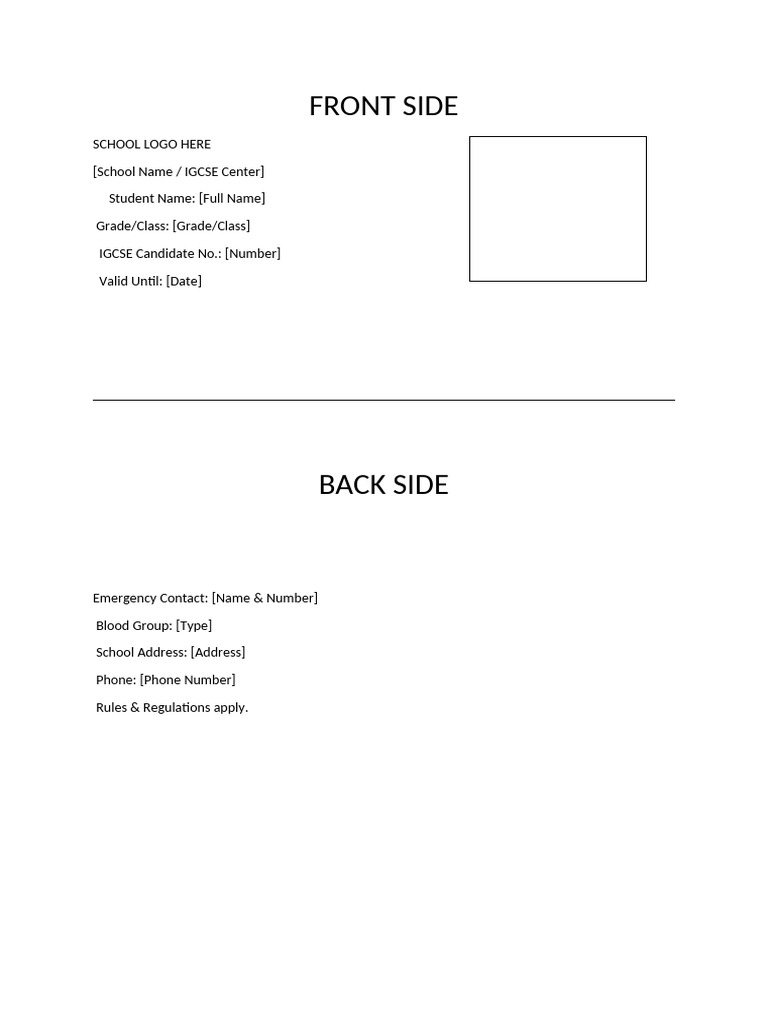 Student I Card Format | PDF