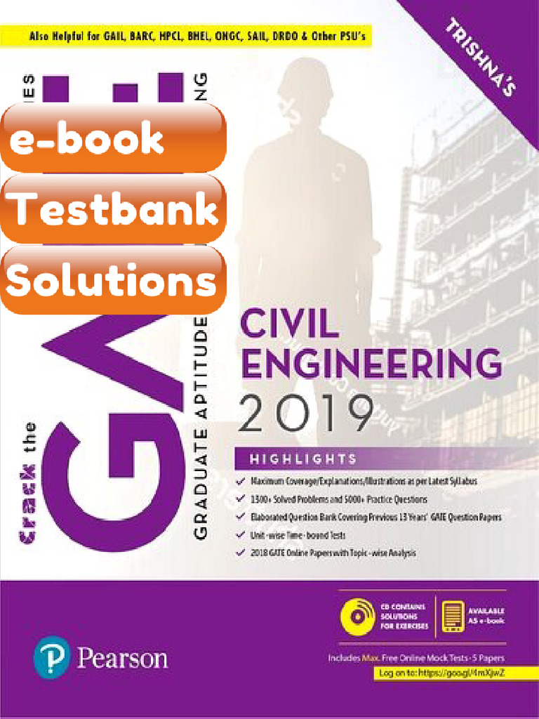 GATE 2019 Civil Engineering Trishna Knowledge Systems Testbank & eBook ...