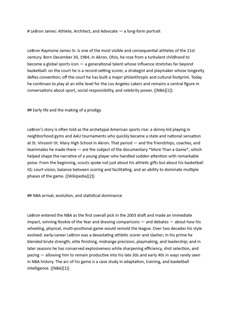 Lebron | PDF | Le Bron James | National Basketball Association