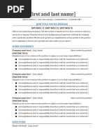 International CV Template Guide | PDF