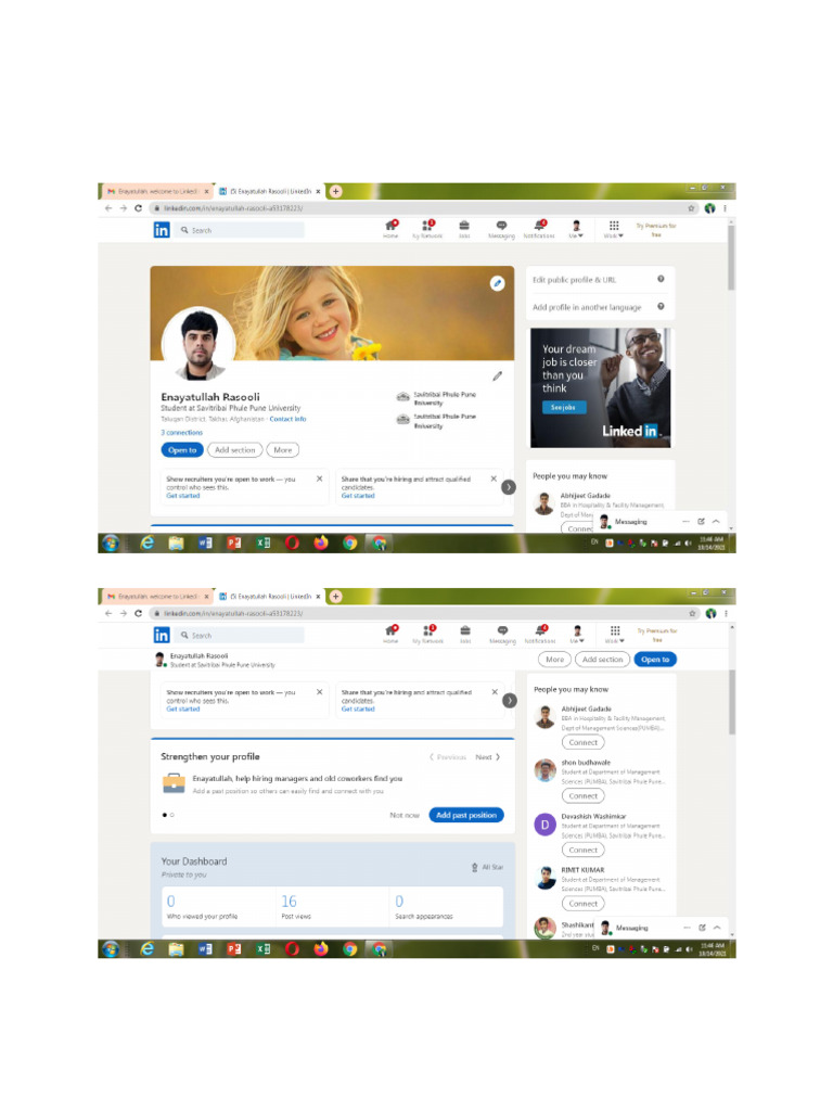 Enayatullah Rasooli LinkedIn Profile Screenshots | PDF