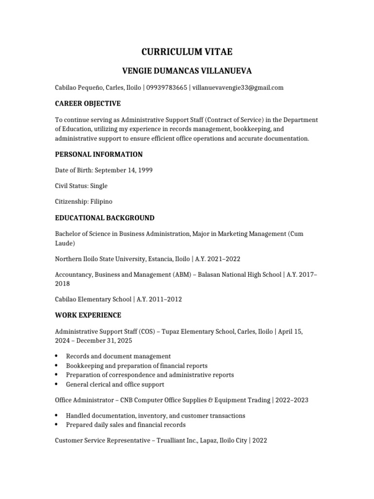 Professional DepEd CV | PDF